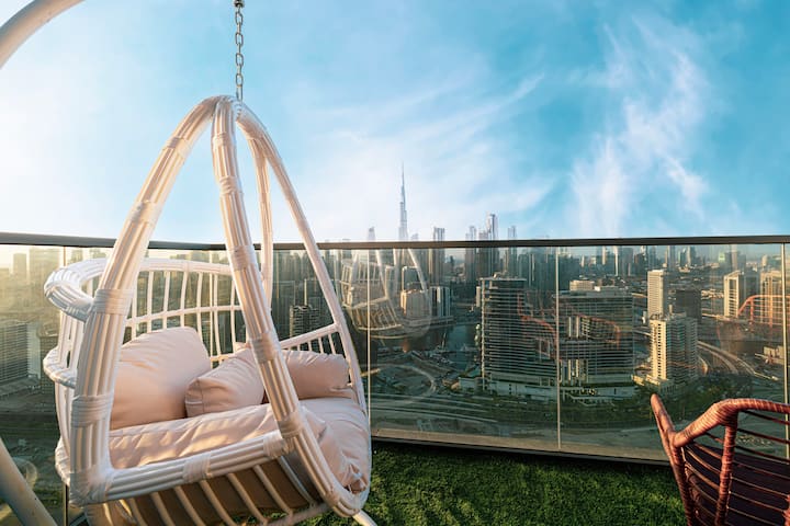 Luxury 1br In Business Bay W/burj View - Aéroport de Dubaï (DXB) 