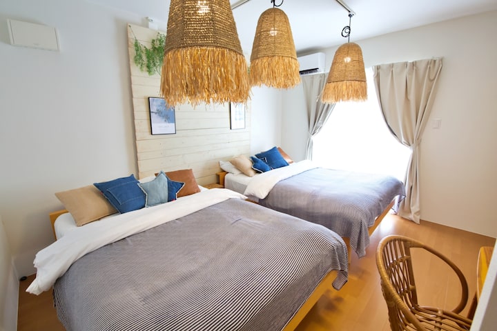 南ぬ浜町人工ビーチまで車で10分！無料駐車場あり！南国リゾートを感じる内装！＊最大7名様＊za129 - Ishigaki