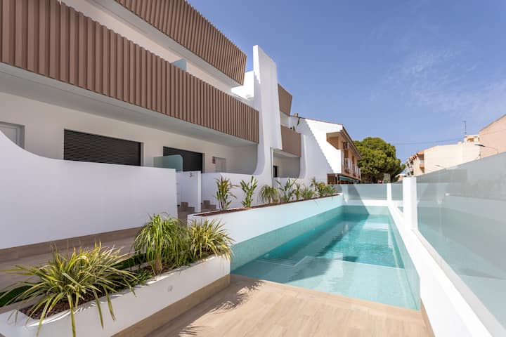 Salty Club Beach Apartment Private Rooftop Terrace - San Pedro del Pinatar