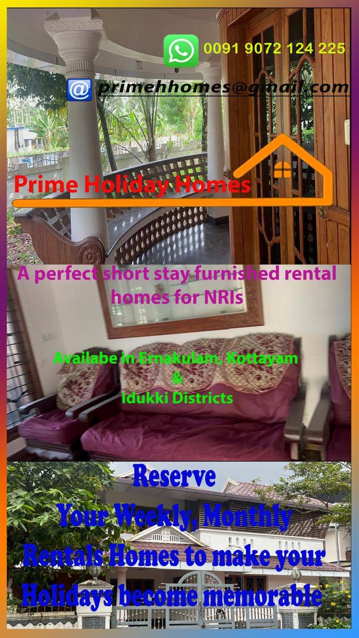 4 Bed, 2 A/c Room Rental House - Kothamangalam