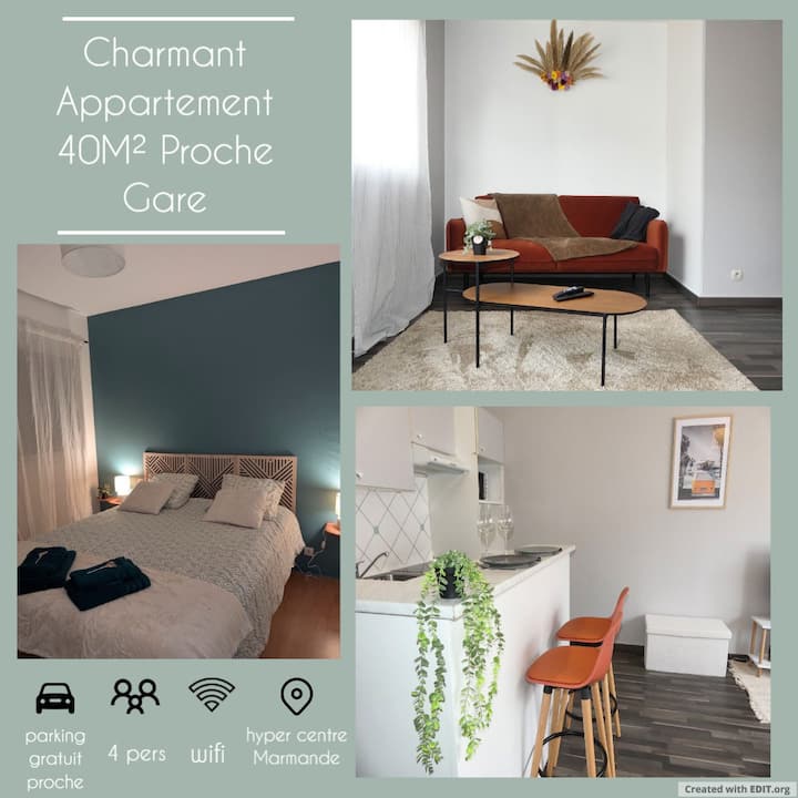 Evasion Parfaite ! Proche Gare + Clim - Marmande