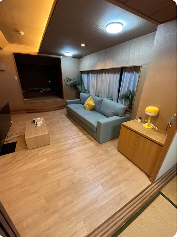 506#电梯#京都站巴士直达/2间卧室/榻榻米/景观茶室俯瞰千年古寺/私人浴室/7个人入住可 - Kyoto