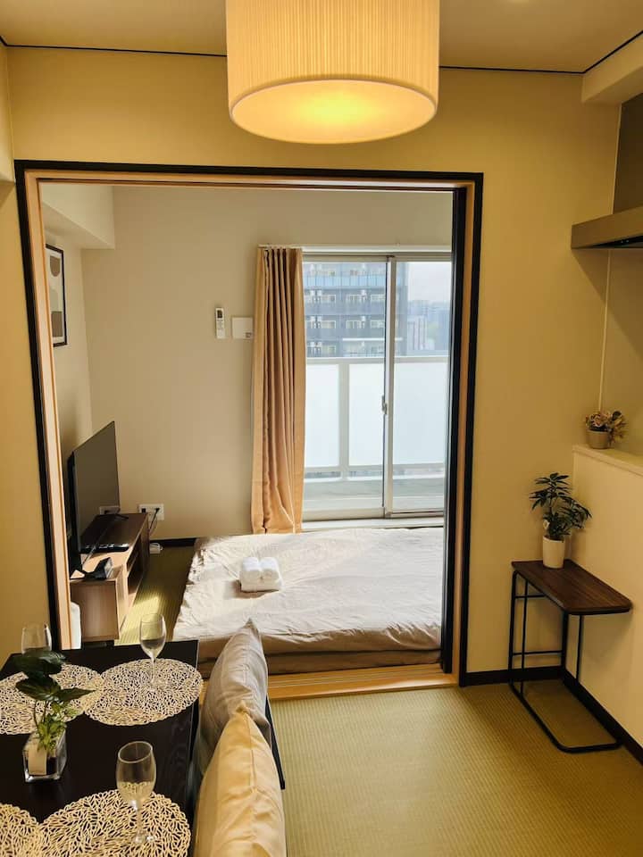 大阪市中心交通極便利通天閣動漫遊戲街全新日式二人陽台公寓B，寒假期間及2026年櫻花季預定已開啟優惠 - Osaka