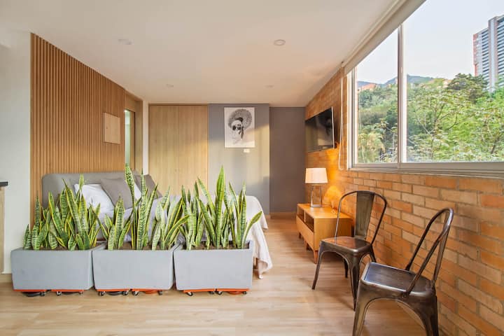 5min Provenza+aire Acondicionado/fast Wifi. - Medellín