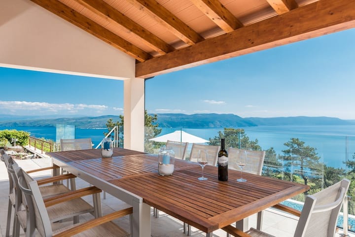 Neu! Villa-grandioser Meerblick! - Rabac