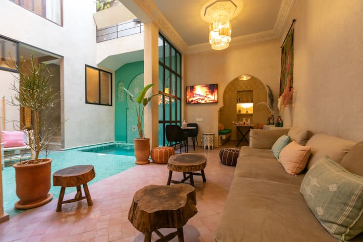 Riad Mezeli With Pool, 2 Terraces & Breakfast - Marrakesh