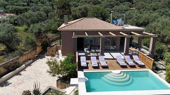 Stilvi Private 4br Villa With Pool, Sea View & Gar - Zakinthos