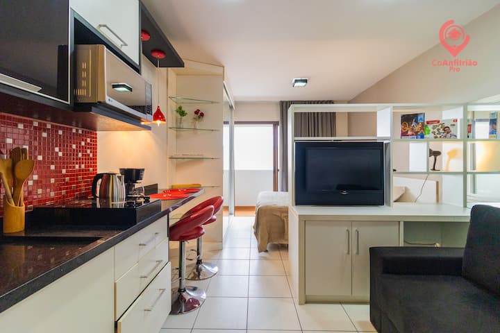 Studio Moderno | Piscina, Academia, Shopping E +! - Curitiba