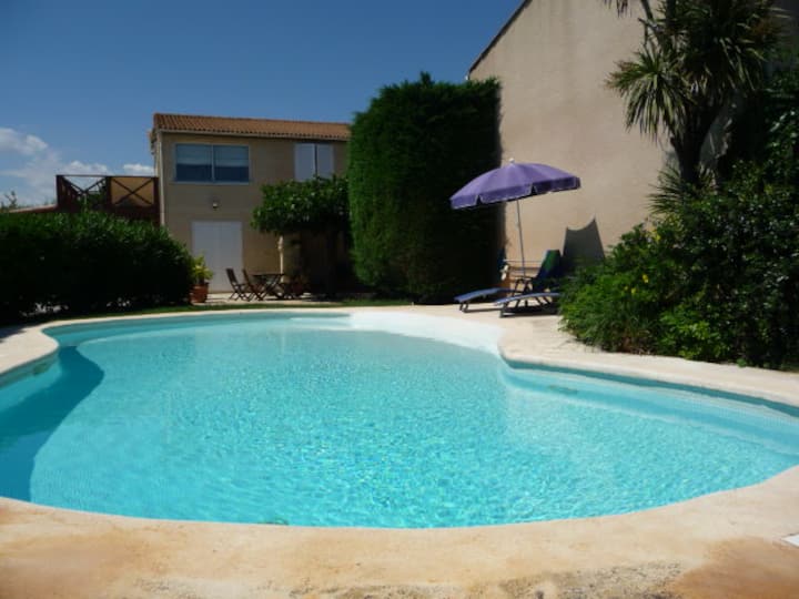 Garden Apartment With Private Pool - Marseillan