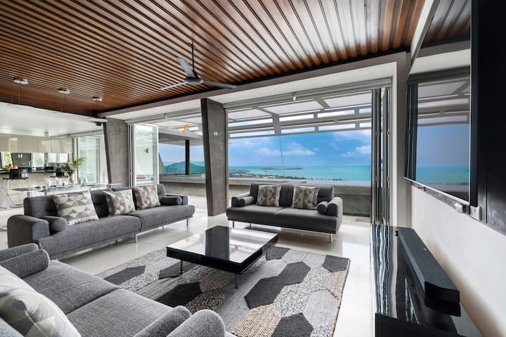 Aqua Jai 4 - Ocean View Chaweng Hills W/ Gym Pool - Ko Samui