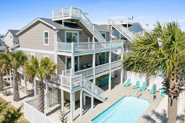 Pineapple Paradise - Private Pool - Walk To Beach! - Ocean Isle Beach, NC