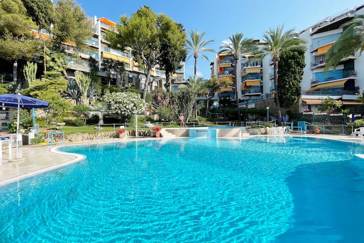Vue Mer+piscine+1garage+plage 500 Mt - Sanremo