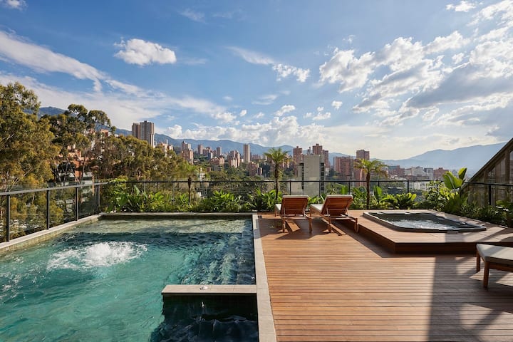 #1 Luxury Hotel Wake Provenza 2 Bed 3 Bath Jacuzzi - Medellín
