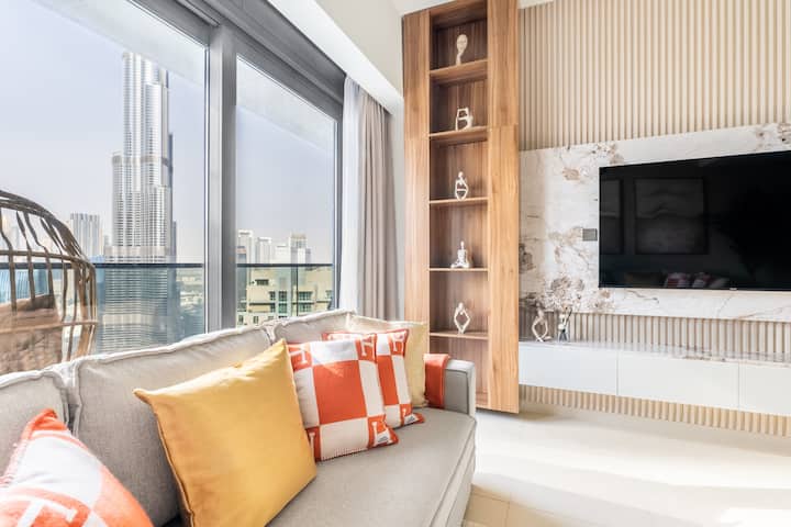 Luxury 4br With Hermes Touch & Burj Khalifa View - Dubái