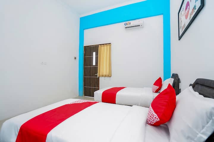 Standard Twin | Hotel O Bypass Town Square - Mojokerto