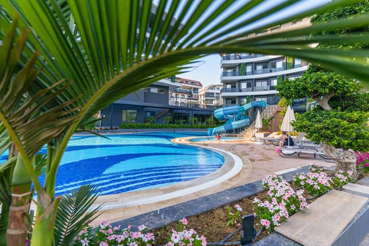 Уютная 1+1 в шикарном комплексе - Alanya