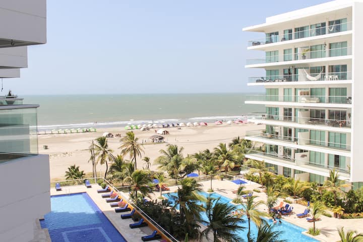 Hermoso 2br Frente Al Mar- Ocean View With Pool - Cartagena, Colombia