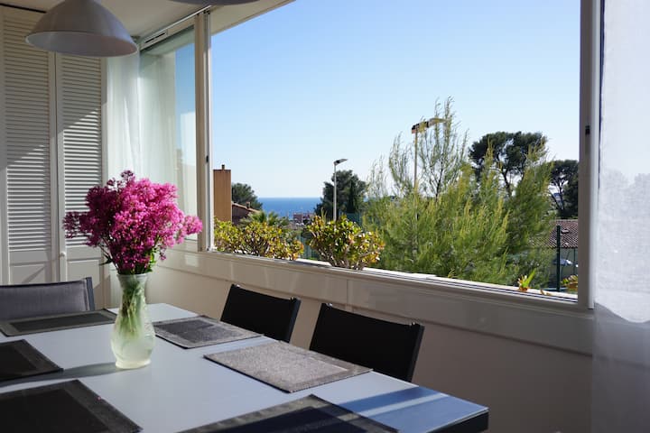 T3 (85 M2) Vue Mer, Résidence Chic, Piscine, Clim - Carqueiranne