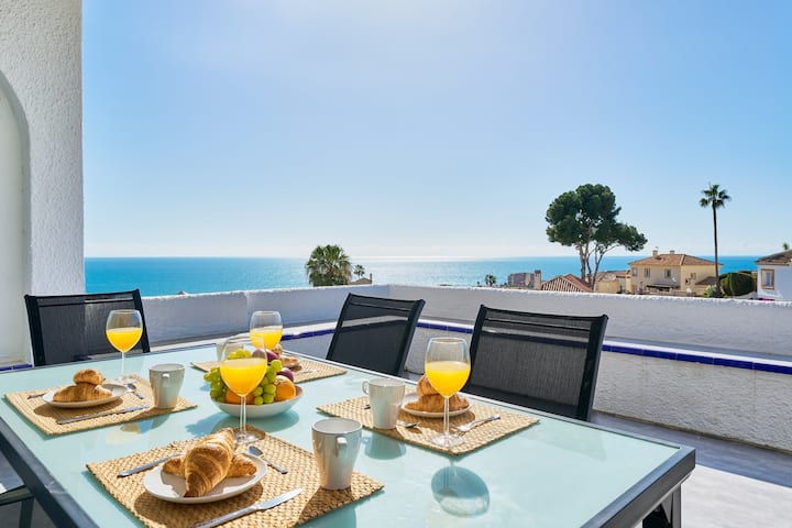 Sol Xxi | Panoramic Sea Views + Sun All Day - La Cala de Mijas