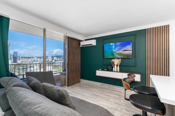 Modern Suite/free Parking/view/ac/king Bed/kitchen - Hawaii