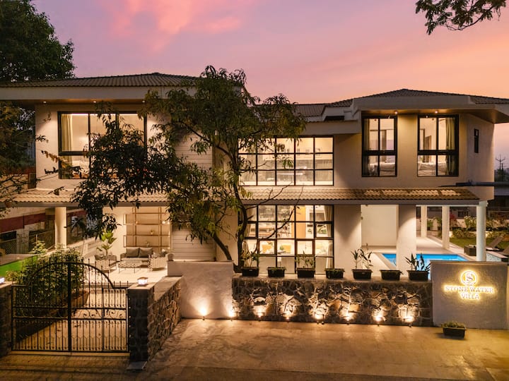 Stone Water 5bhk In Lonavala,temp Controlled Pool - 