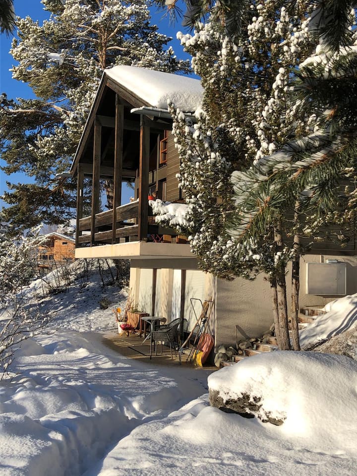 Beau Lumineux Chalet De 3 éTages - Vercorin