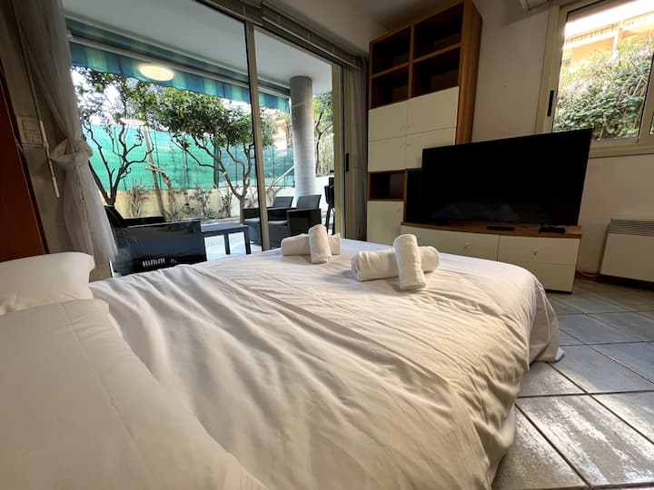 Magnifique Appartement Avec Jardin Sur La Plage - Roquebrune-Cap-Martin