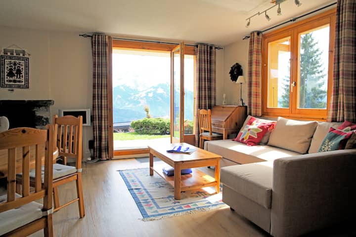 Chesières Panoramic Garden Flat - Villars-sur-Ollon