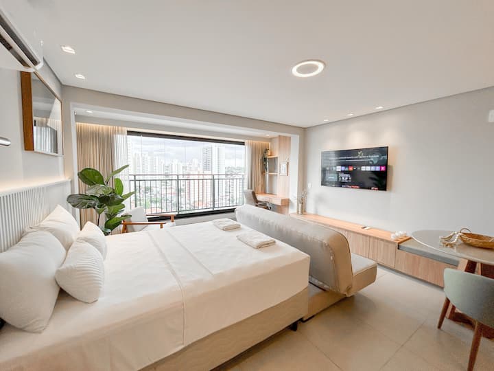 Flat Relicário Com Linda Vista Da Cidade - Campo Grande