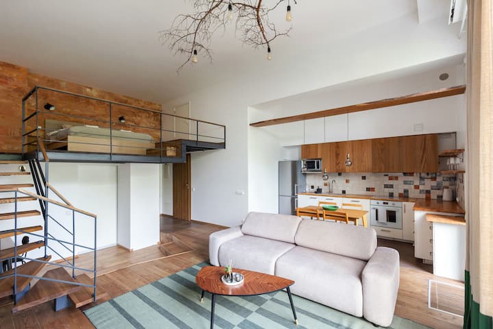 Cosy Loft With Terrace In Paupys By Urban Rent - 維爾紐斯