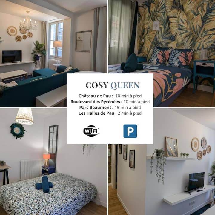 Cosy Queen - T4 - Hyper Centre & Parking - Pau