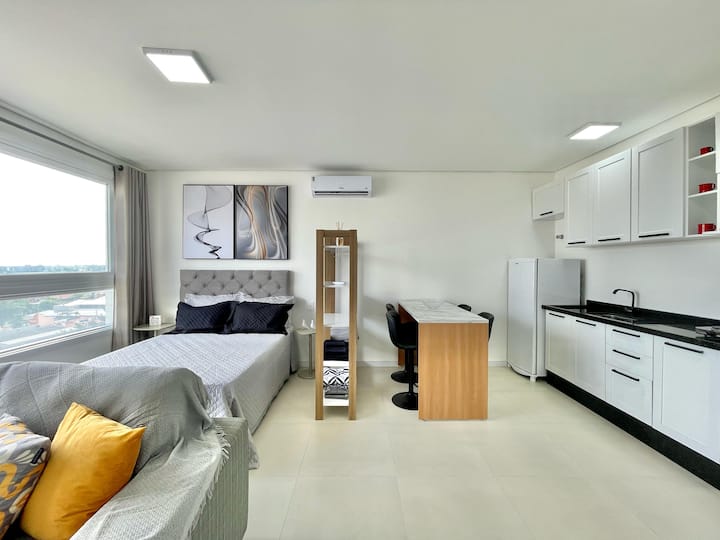 Apartamento Loft Novo Com Churrasqueira. - Capão da Canoa