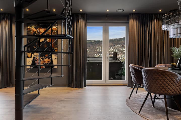 Moderne Toppleilighet M/utsikt - Bergen