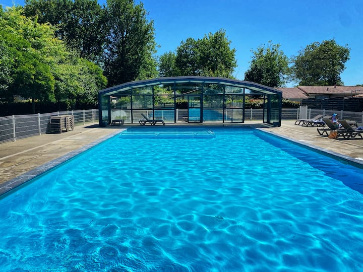 Chalet Climatisé Avec 2 Chambres - Soustons