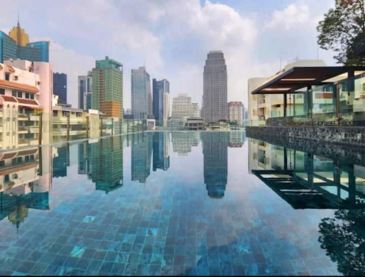 4ppl !Condo Near Asok/sukhumvitbts! Free Pool&wifi - Bangkok
