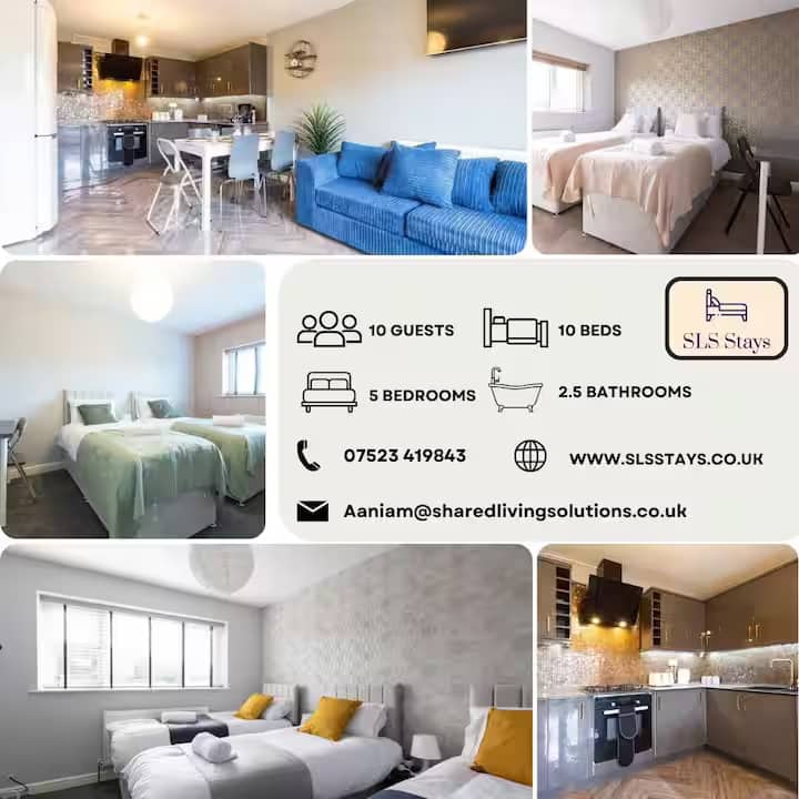 Contractor House |Sleeps 12 Private Parking|pets - Leeds