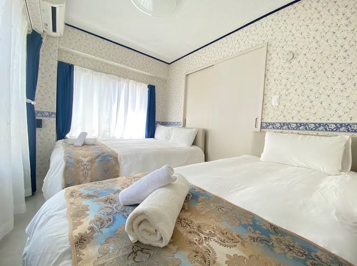 K201t 新宿中心地｜新宿歌舞伎町徒步圈｜舒适客房1.5米大床+1米小床｜距大久保 車站3分钟y - Shinjuku