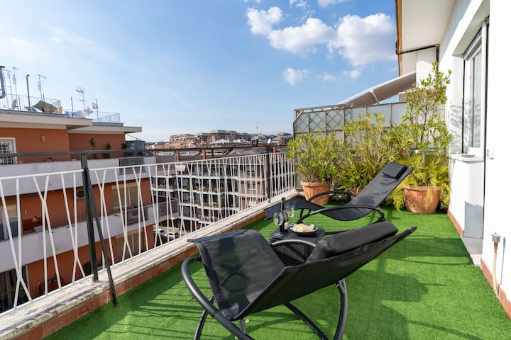 [Domvs Tibvrtina] Solarium Zone+terrace, A/c, Roma - Rome