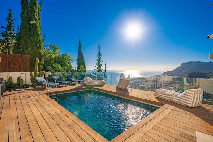 Luxury Villa With Panoramic Sea And Monaco View - Montecarlo