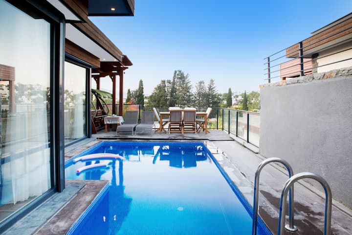 Villa W Private Pool For 6 People In Bodrum Bagla - Akyarlar