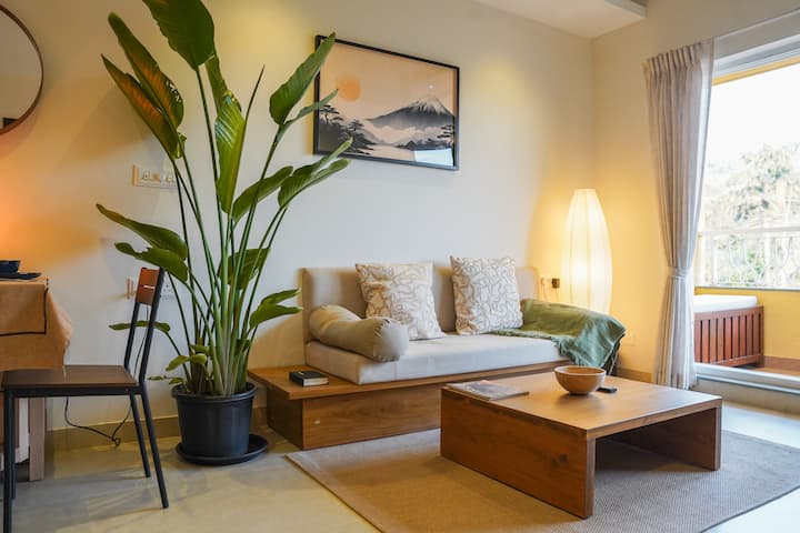 Flat In Candolim - 1bhk Japandi Inspired - Goa