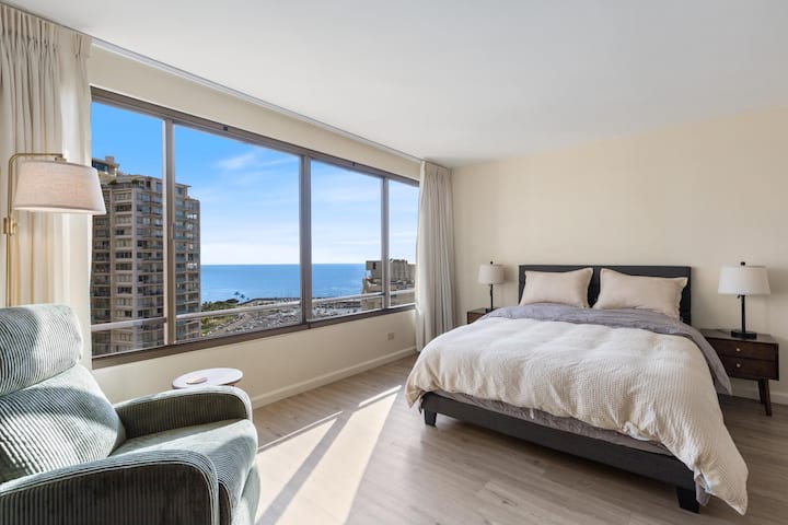 Monthly Ocean View Studio Condo W/pool & Parking - Honolulu