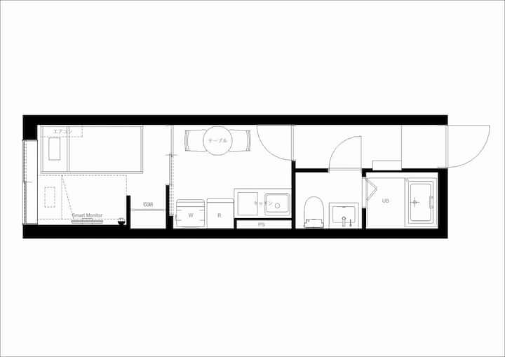 最寄り駅から徒歩7分！/新宿駅まで１本/家具家電完備/bri高井戸 B02 - Chofu