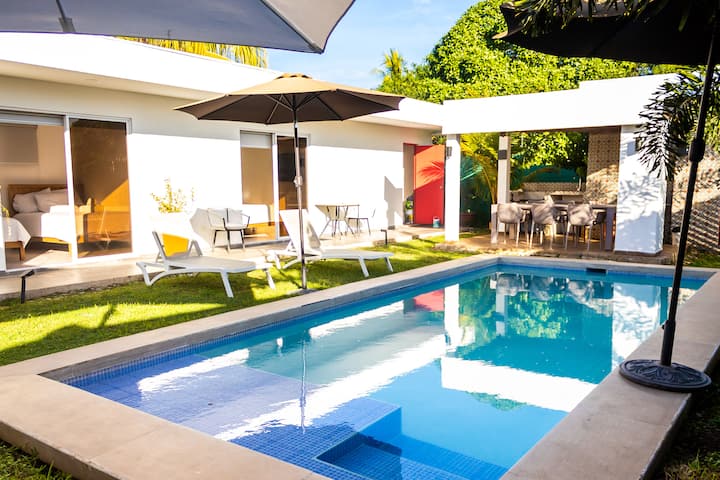 Beach Casa Riviera @Surf City+pool+ac+wifi - La Libertad