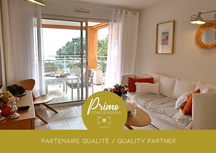 T2 Harmonie - ÉLégance, Vue Mer, Piscine & Plage - Korsika