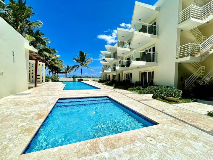 Ocean Front Condo By The Beach - Cabarete