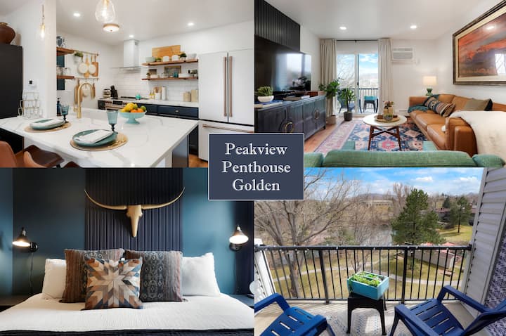 Luxe Walkable Peakview Penthouse - Golden, CO