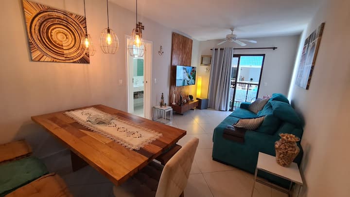Lindo Apartamento 3 Dorm C/ar Piscina 200m Mar - Guarujá