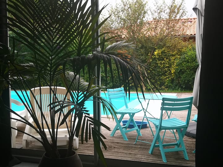 Villa Climatisée 13p  Piscine Privée - Sanguinet