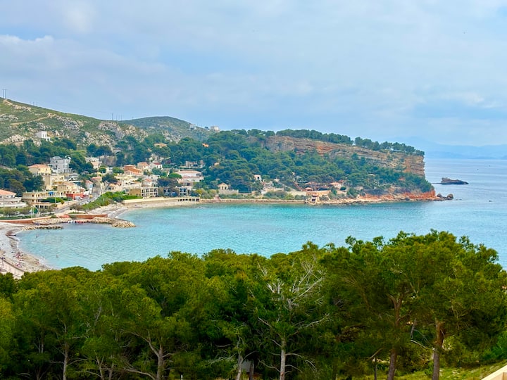 Maison Vue Mer Accès Plage 400m - Vitrolles